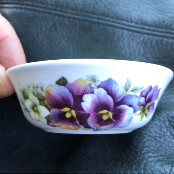 Heirloom | Accents | English Bone China Porcelain Pansy Little Dish ...